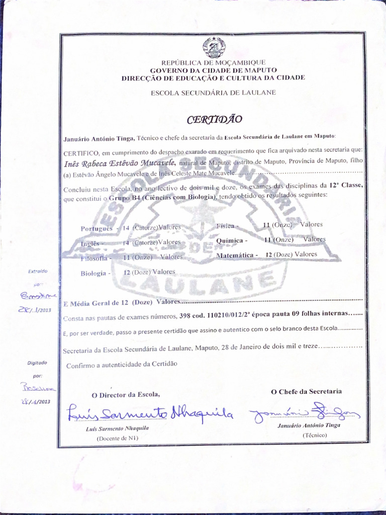 Certificado 12 | PDF
