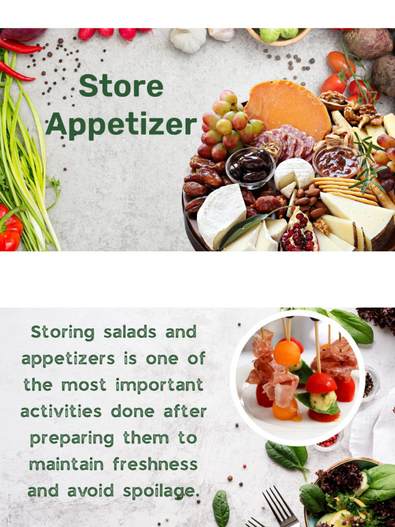 How To Store Appetizers | PDF