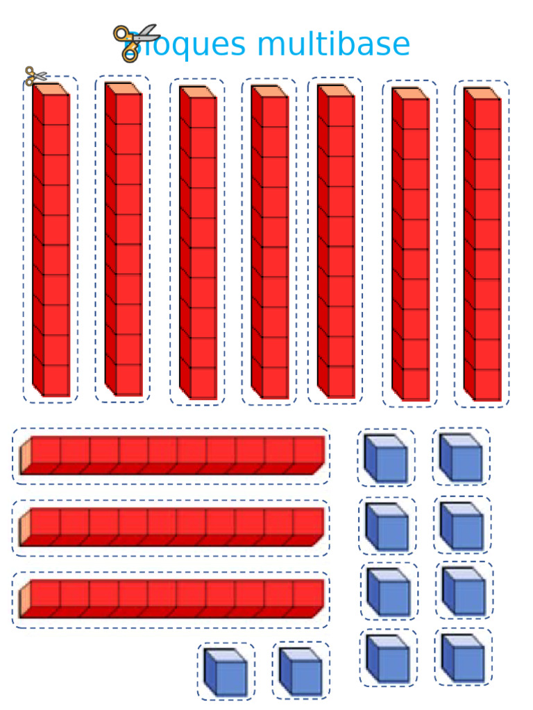Bloques Multibase Decenas y Unidades | PDF