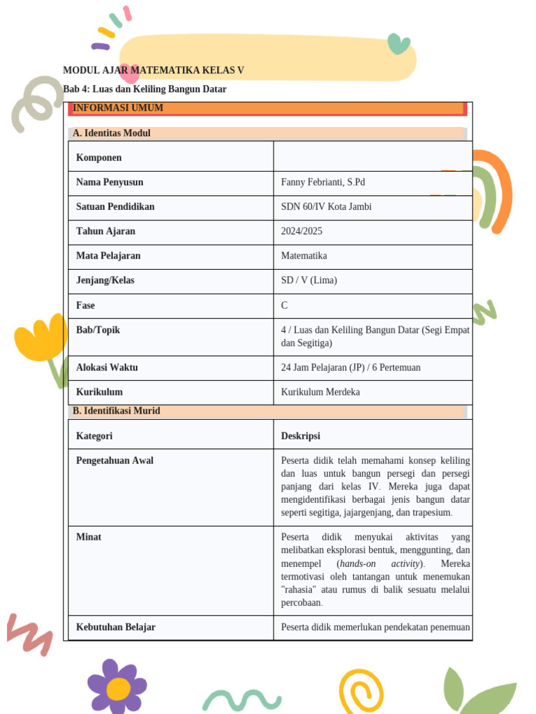 MTK - KLS 5 - Bab 4 | PDF