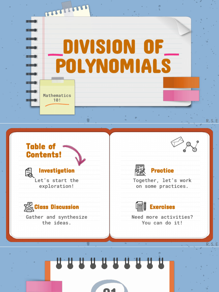 Q1W7 - Division of Polynomials | PDF | Division (Mathematics) | Arithmetic