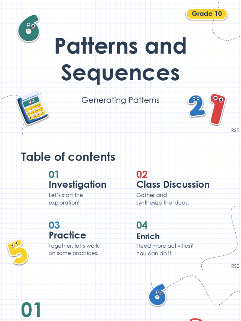 Q1W1 - Patterns and Sequence | PDF | Sequence | Numbers