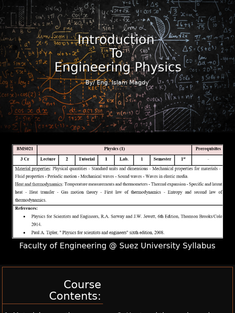 Engineering Physics Course Syllabus | PDF