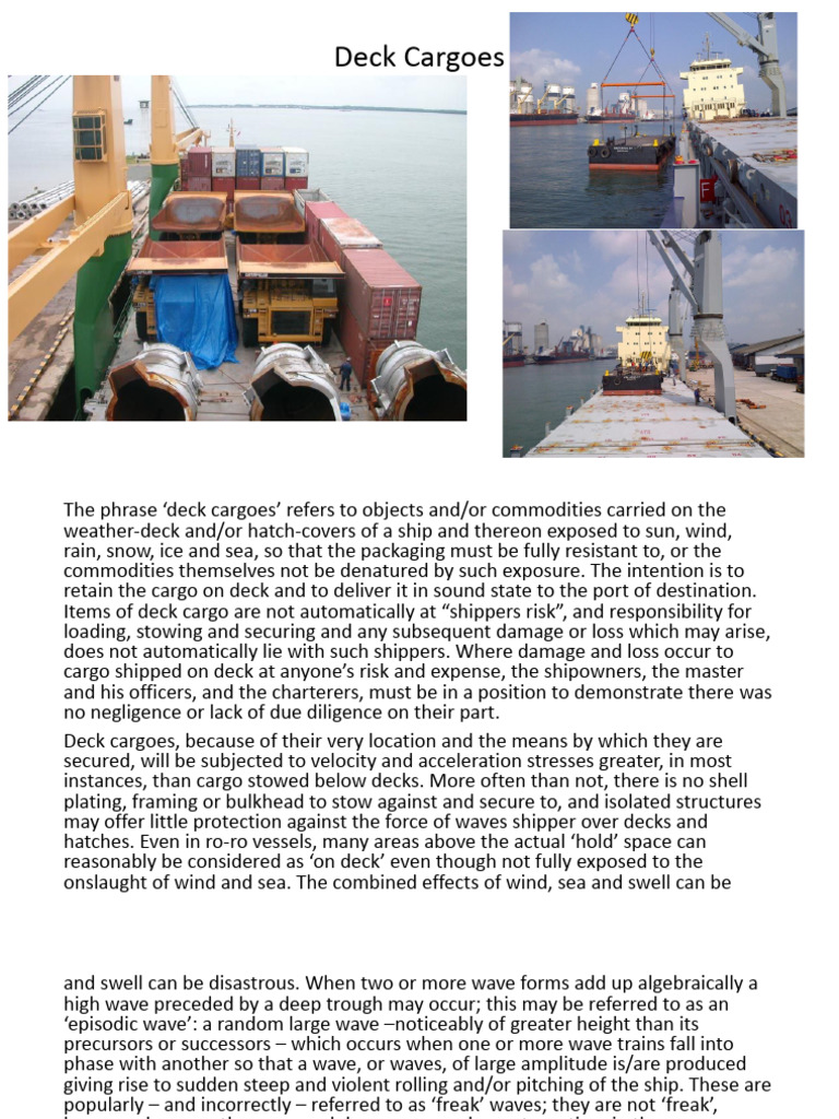 Guidelines for Securing Deck Cargoes | PDF | Cargo | Ships
