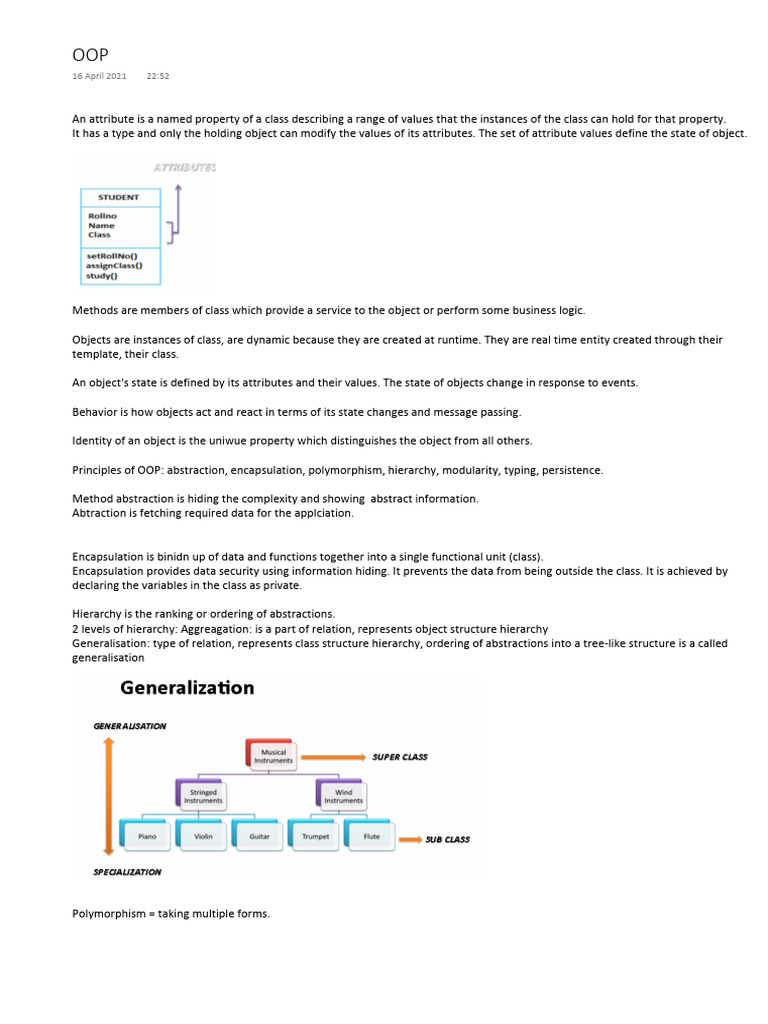 OOP Notes | PDF