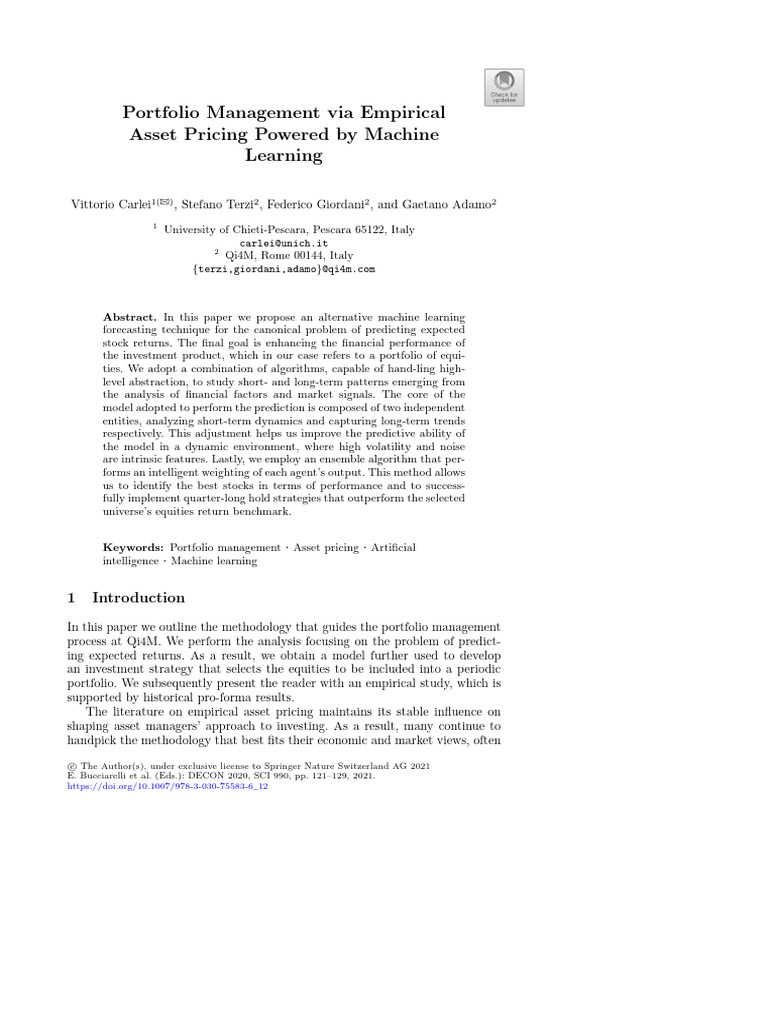 Portfolio Management Via Empirical Asset Pricing Powered by Machine ...