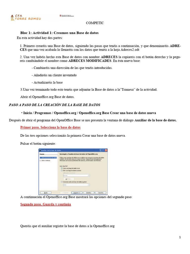 Bloc1 Activitat1 C7 Castellà | PDF | Bases de datos | Software