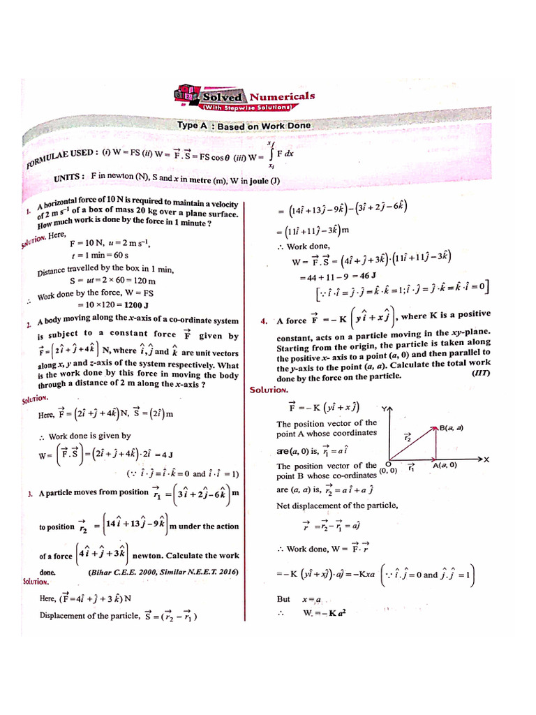 Ch-05 11th Examples and Numericals | PDF