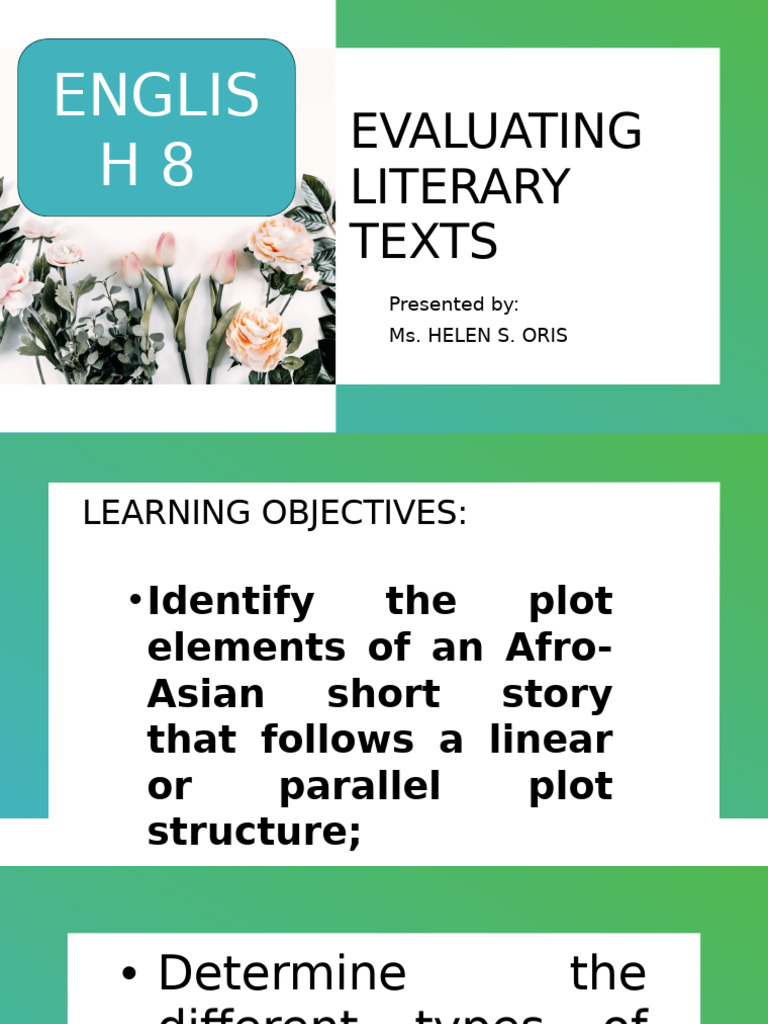 Evaluating Literary Texts | PDF | Narration