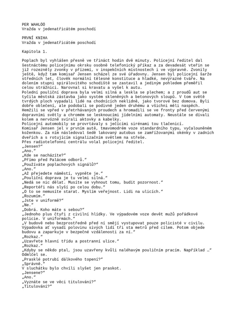 Wahloo Per - Vrazda V 31 Poschodi | PDF