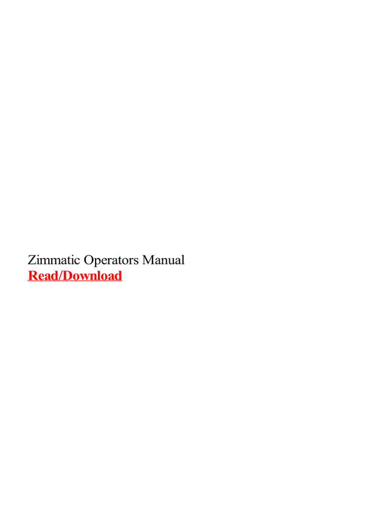 Zimmatic Operators Manual Overview | PDF | Motor Vehicle | Vehicles