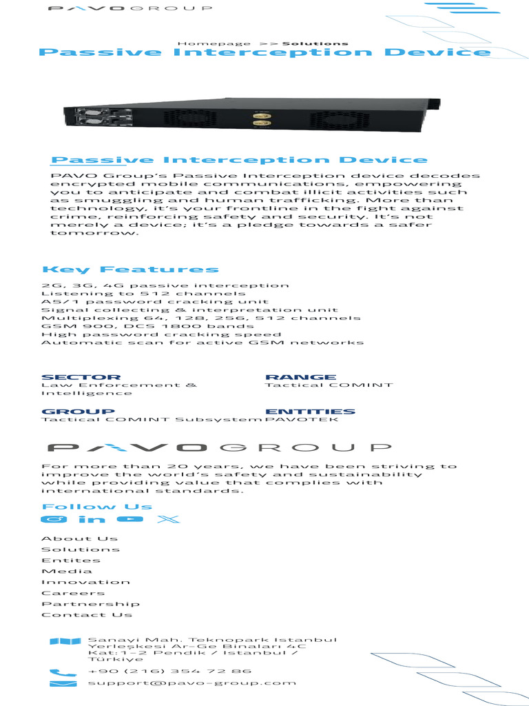 Passive Interception Device Pavo Group | PDF