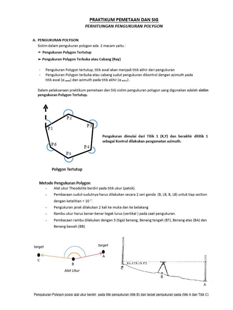 Pengukuran Polygon dalam Pemetaan SIG | PDF
