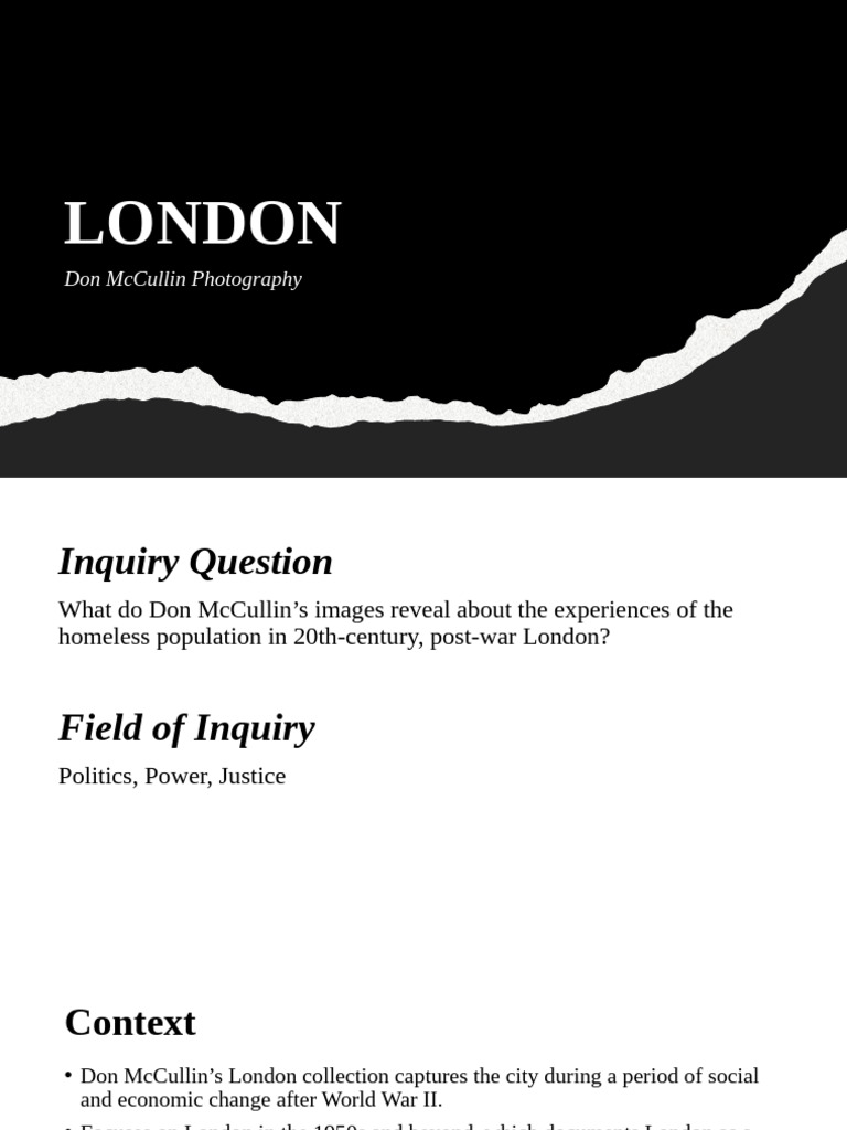 McCullin's Lens on London's Homelessness | PDF | Homelessness