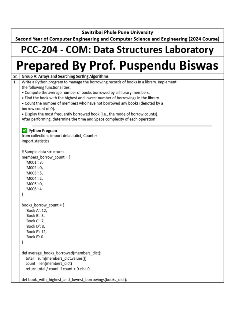 All - Data Structures Laboratory (Pattern 2024) | PDF | Algorithms | Computer Programming