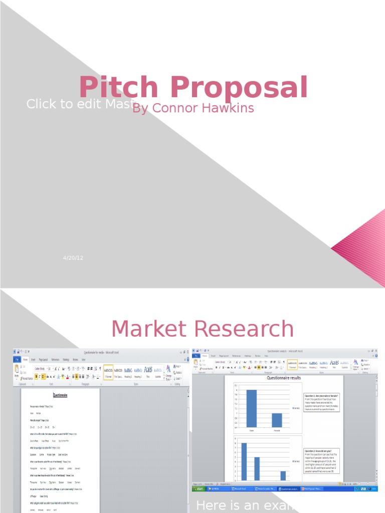 Pitch Proposal: Click To Edit Master Subtitle Style | PDF | Leisure