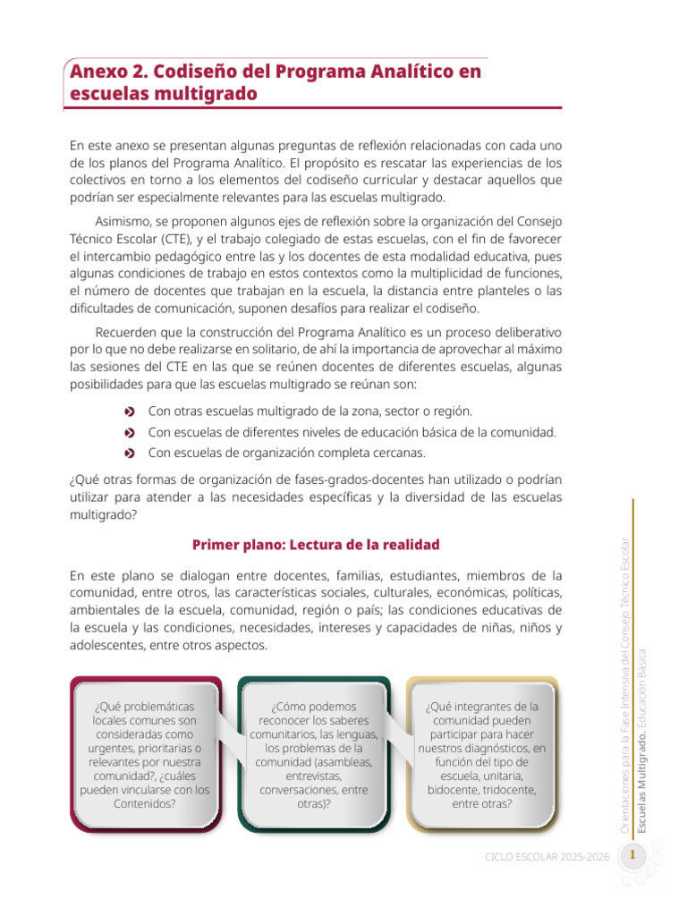Multigrado Anexo2 Codiseño Del Programa Analítico | PDF | Enseñando | Evaluación