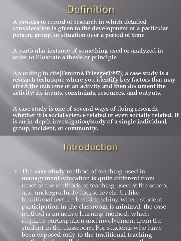 Research techniques for analyzing people, groups, or situations over time | PDF | Case Study ...