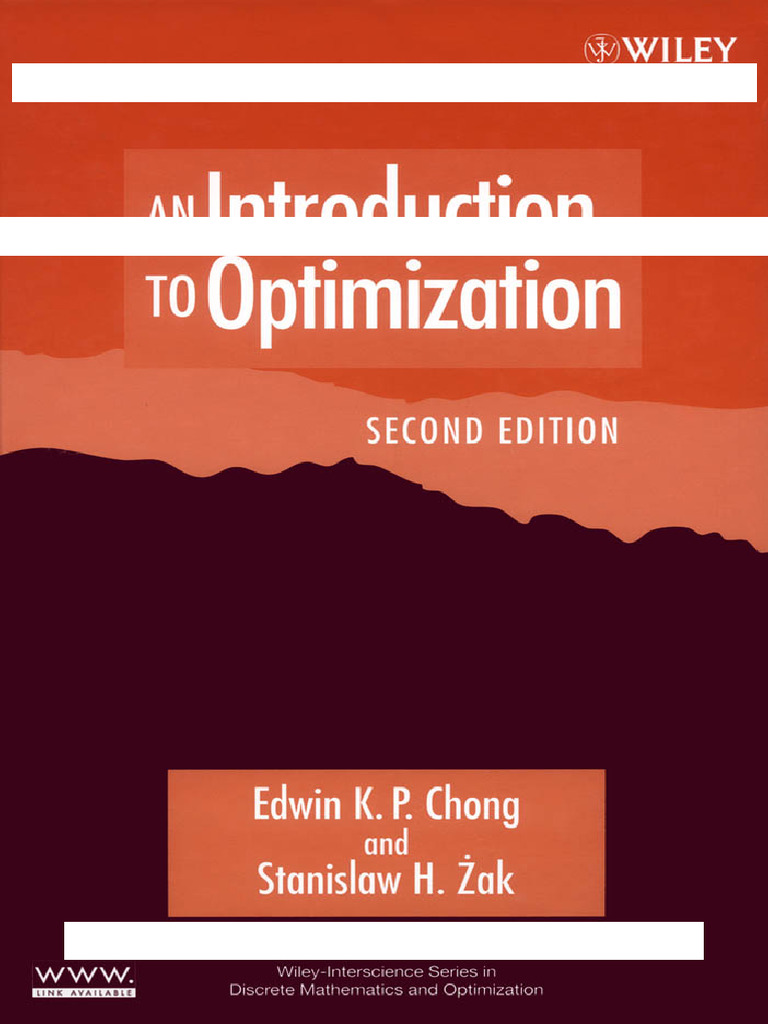 Introduction to Optimization, 2nd Ed. | PDF | Algorithms | Mathematics