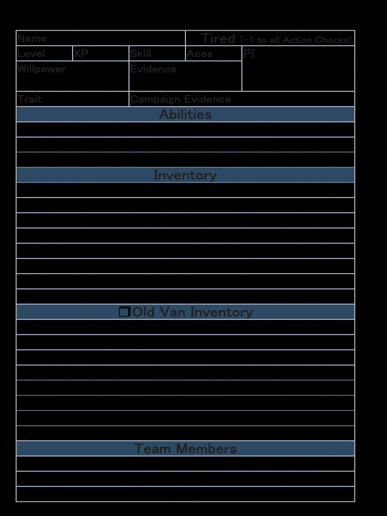 RPG Character and Town Inventory Guide | PDF