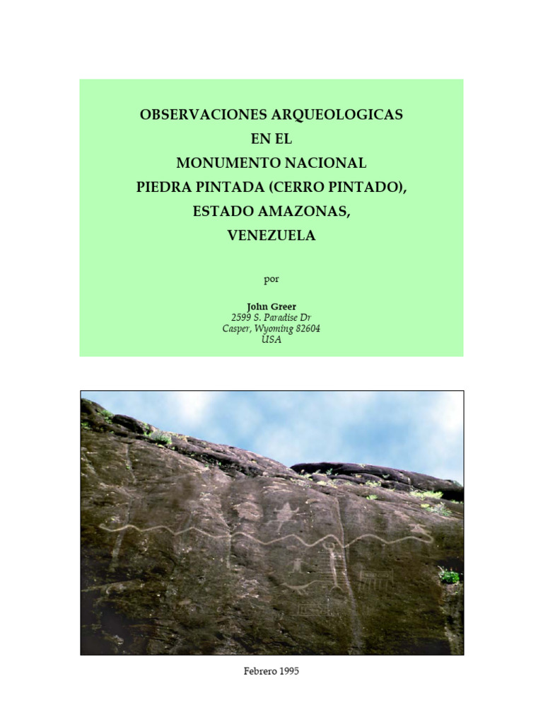Observaciones Arqueológicas en Cerro Pintado | PDF | Rojo | Arte roquero