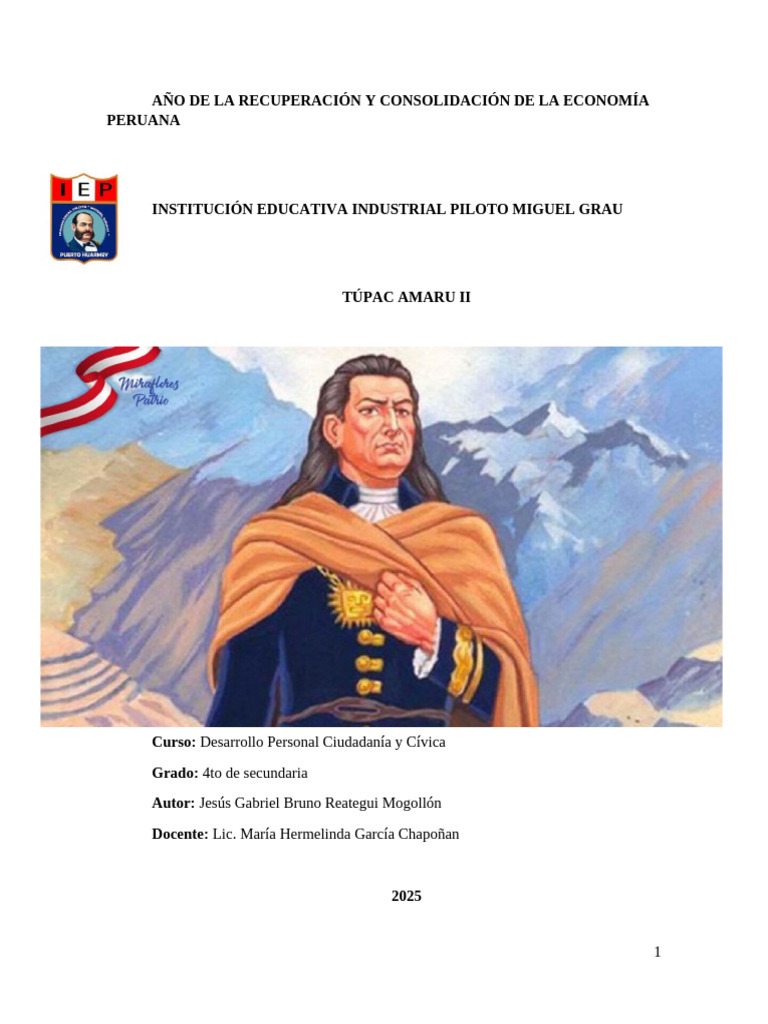 Túpac Amaru II: Legado y Rebelión en Perú | PDF | Perú | América del Sur