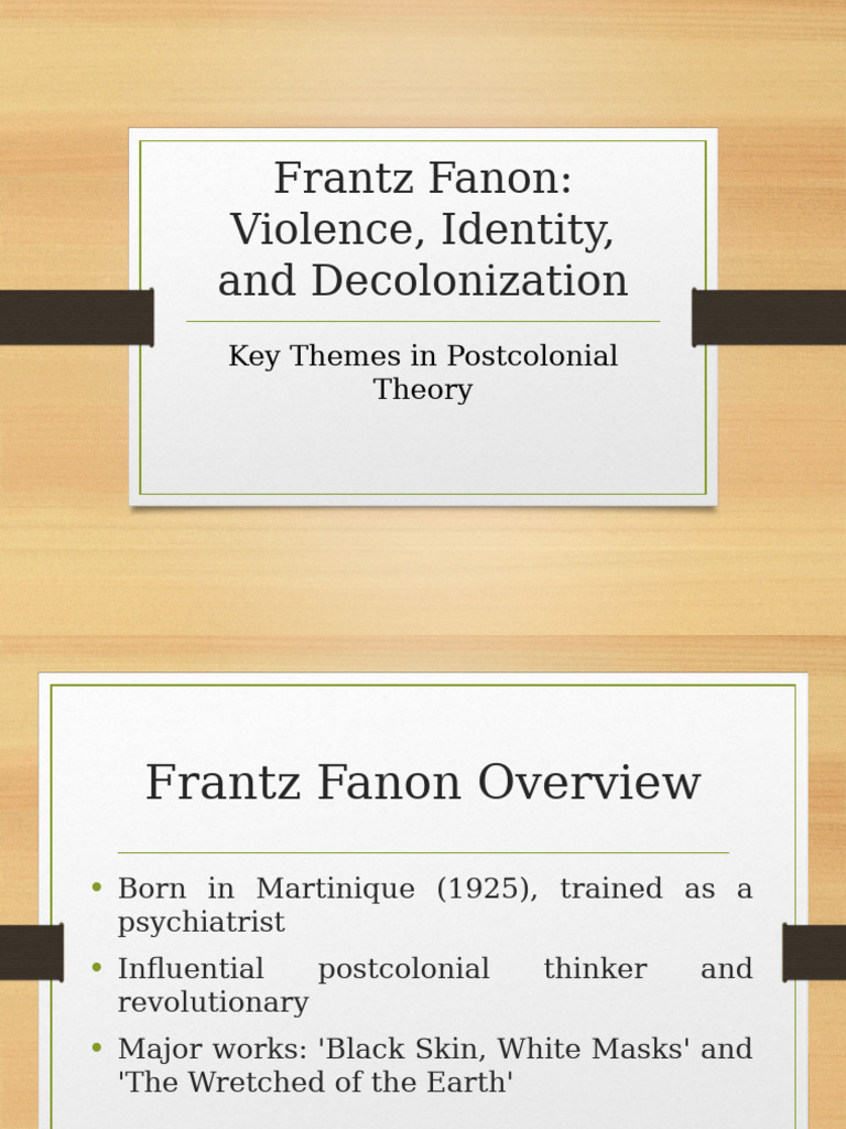 Fanon's Theory of Decolonization and Identity | PDF | Frantz Fanon ...