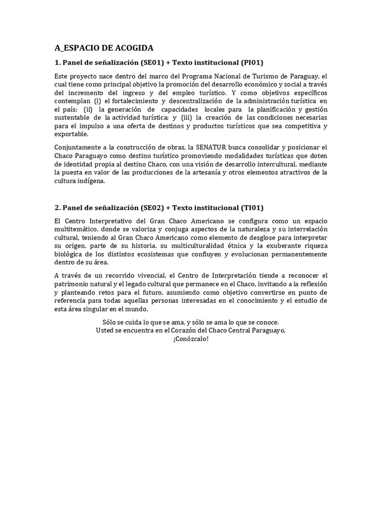 Contenido GChA - v26-01 | PDF | Paraguay | Turismo