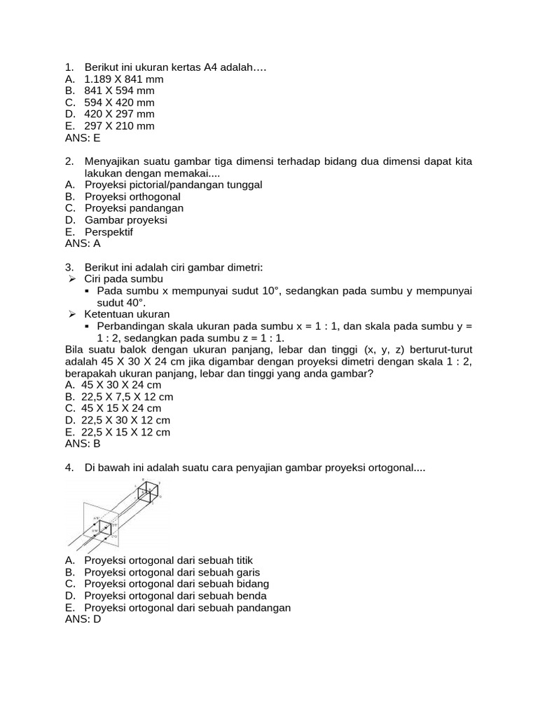 SOAL PILGAN USPBK OTO 1920_CAD EXAM | PDF