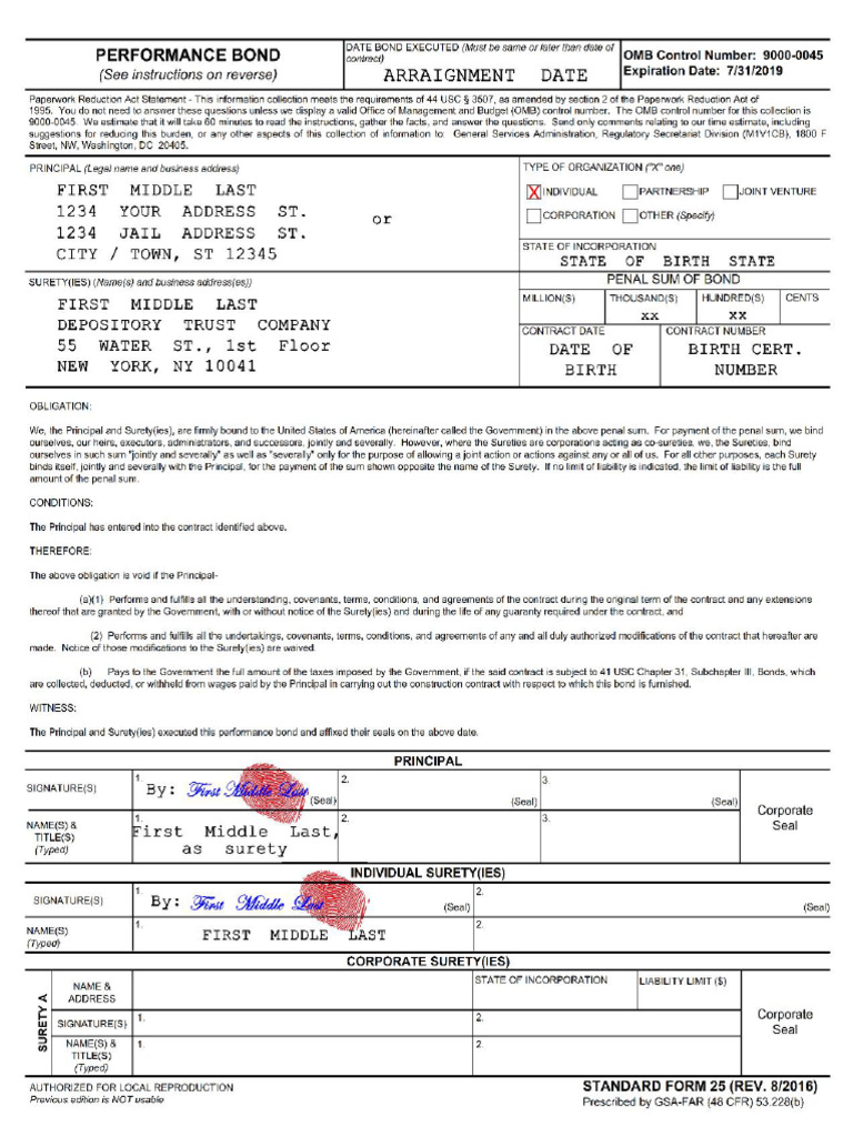 Performance Bond Template | PDF