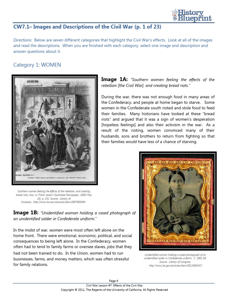 Civil War Effects on Women and Freed Slaves | PDF | American Civil War ...