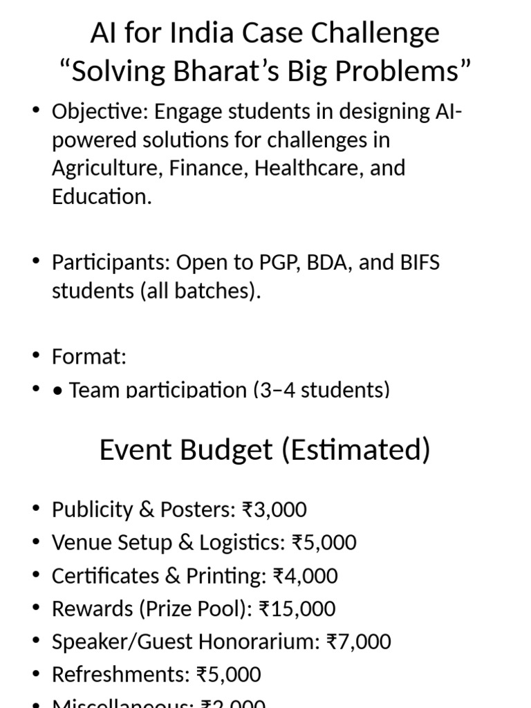 AI For India Case Challenge | PDF