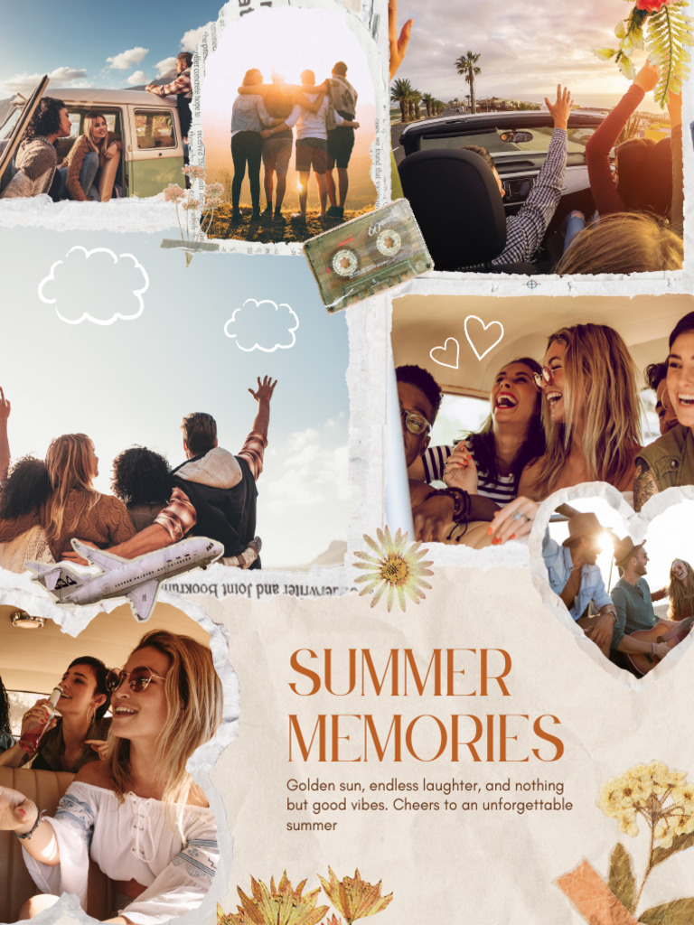 Brown Photo Collage Summer Memories Instagram Post PDF | PDF