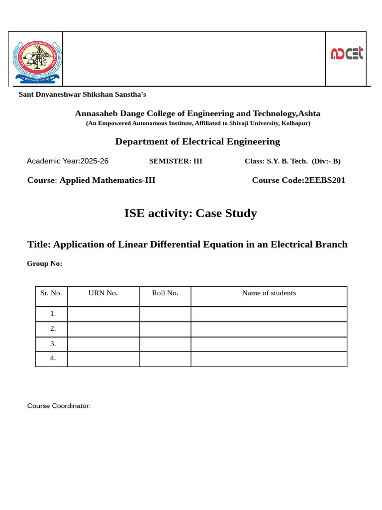 Case Study Format | PDF | Electricity | Electrical Engineering
