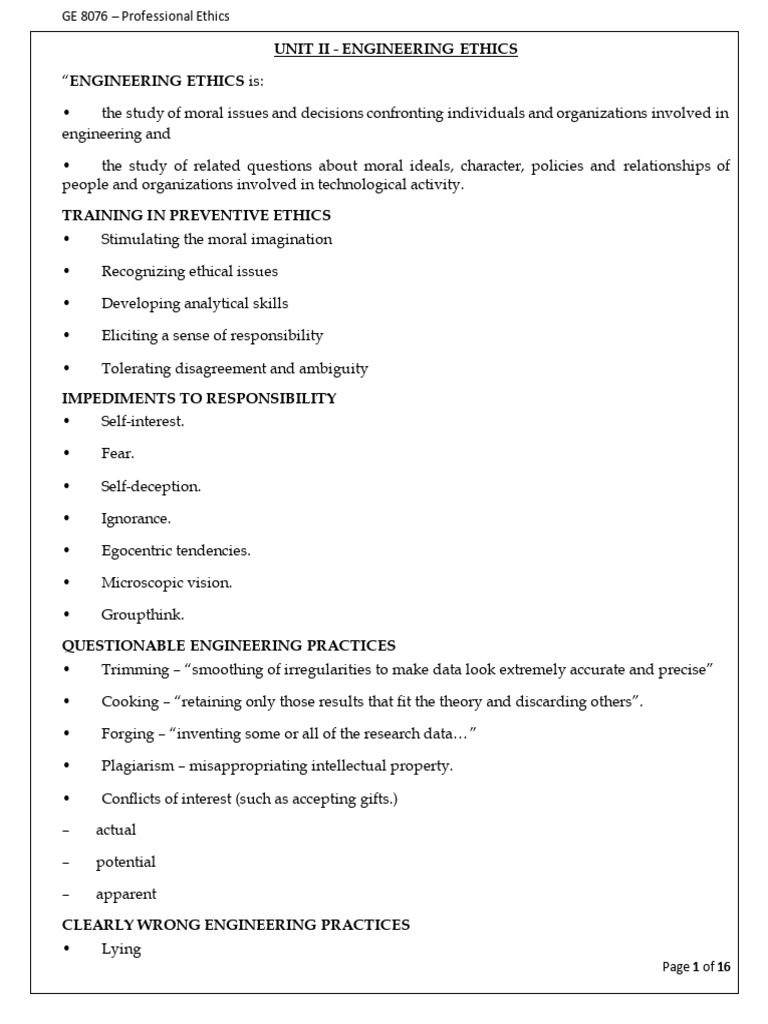 Engineering Ethics: Key Concepts and Issues | PDF | Utilitarianism ...