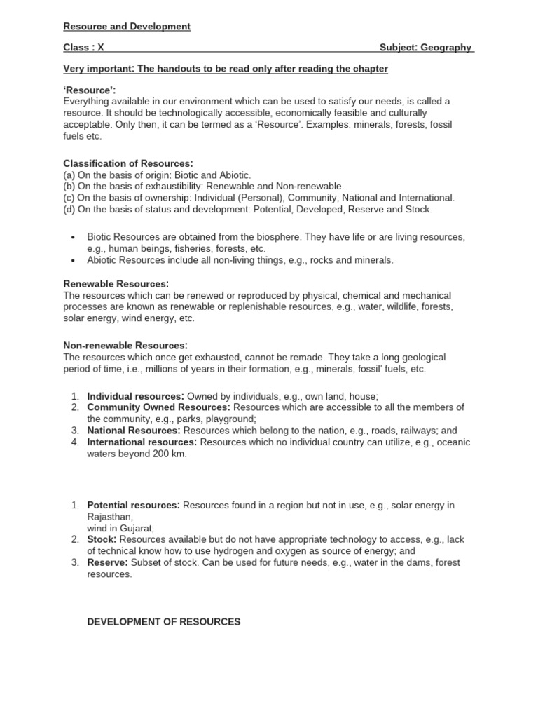 Understanding Resources and Development | PDF | Soil | Earth Sciences