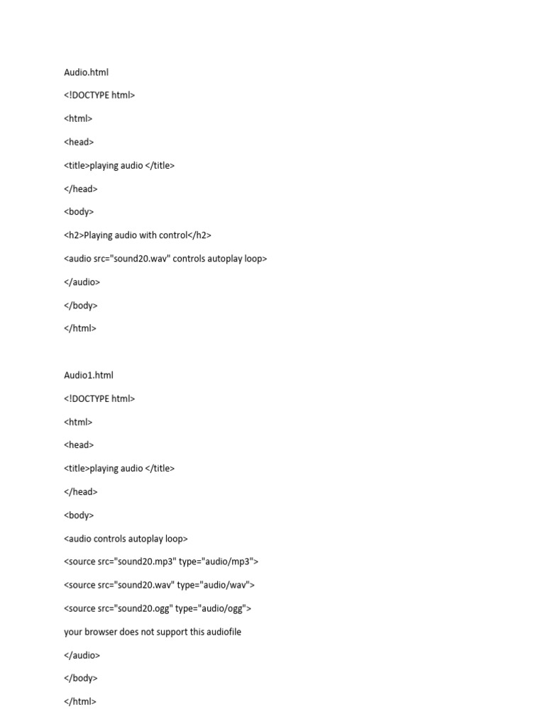 Audio Playback with Controls | PDF