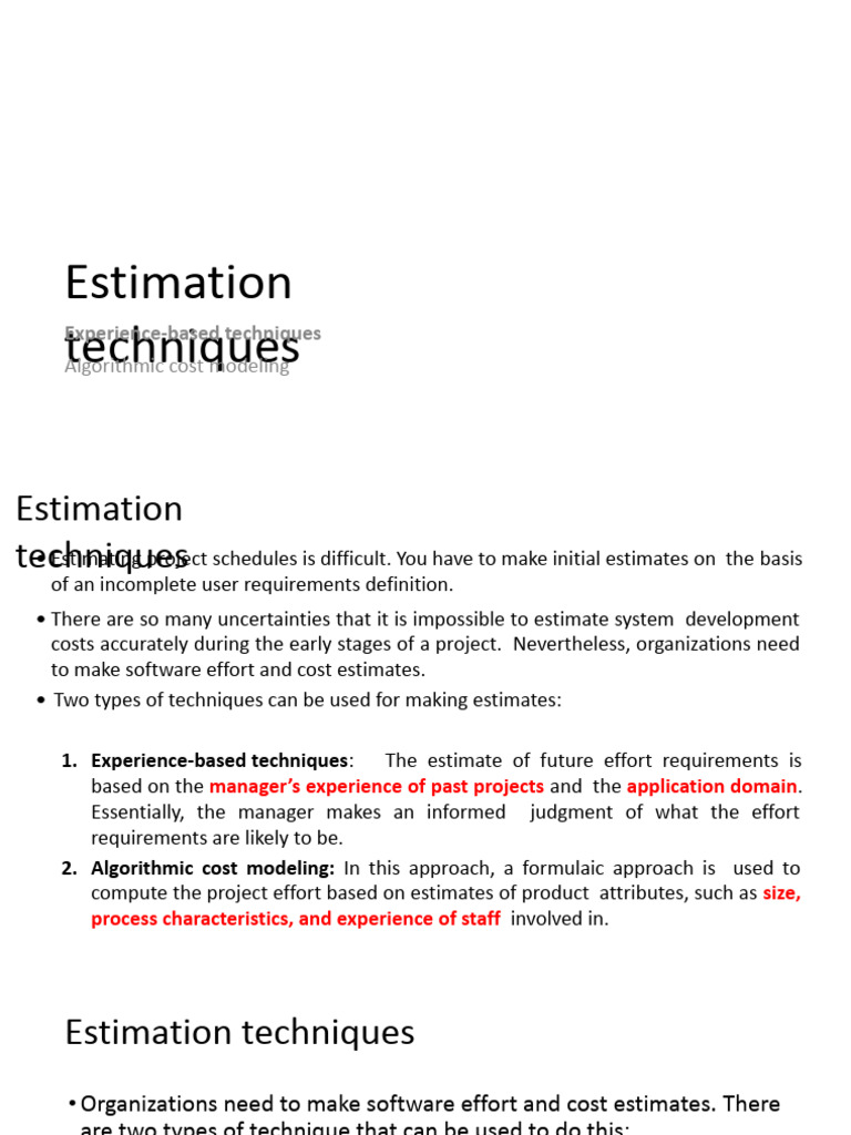 Module 4 Cost Estimation | PDF | Software | Software Engineering