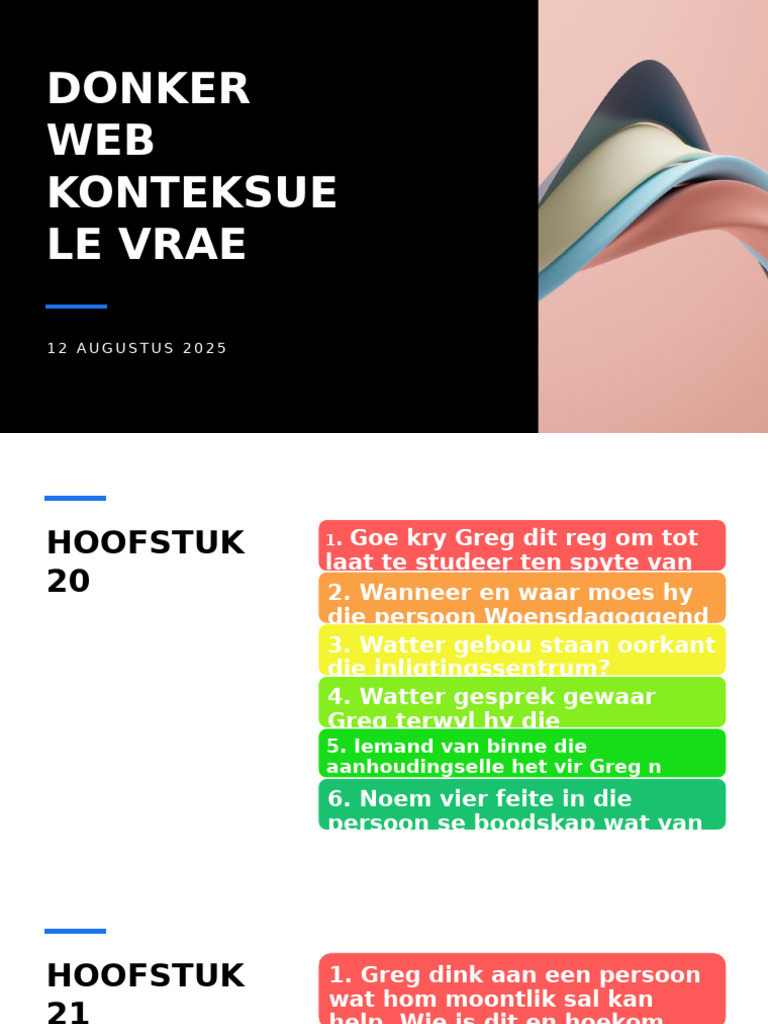Donker Web Konteksuele Vrae | PDF