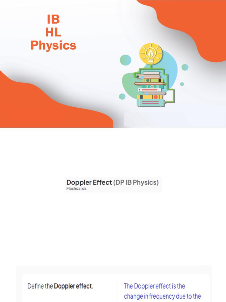Doppler Effect IB Flashcards | PDF