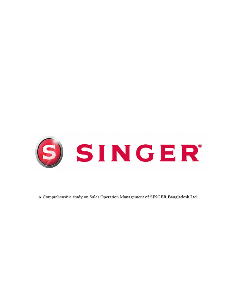 Sales Operation Management at Singer BD | PDF | Operations Management ...