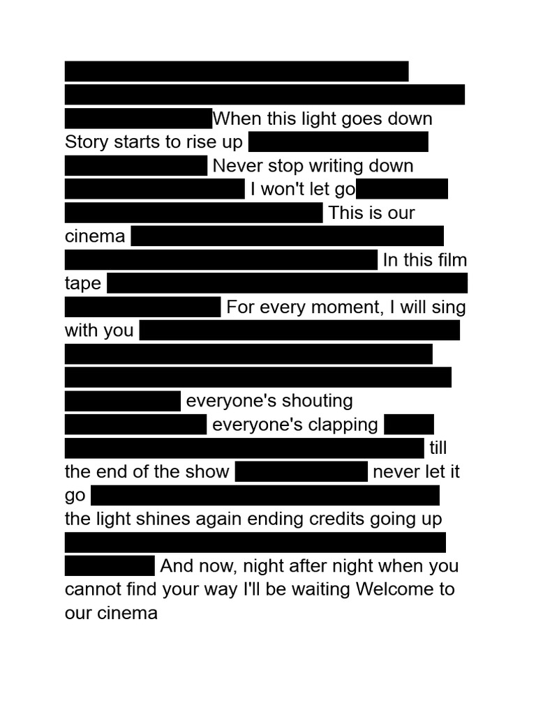 SKZ's "Cinema": Lyrics Overview | PDF