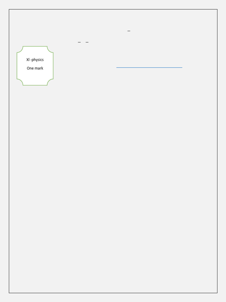 11th Physics EM - Unit 1 - Creative One Marks Questions With Answers ...