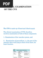 Clinical Examination of CVS | PDF | Pulse | Heart