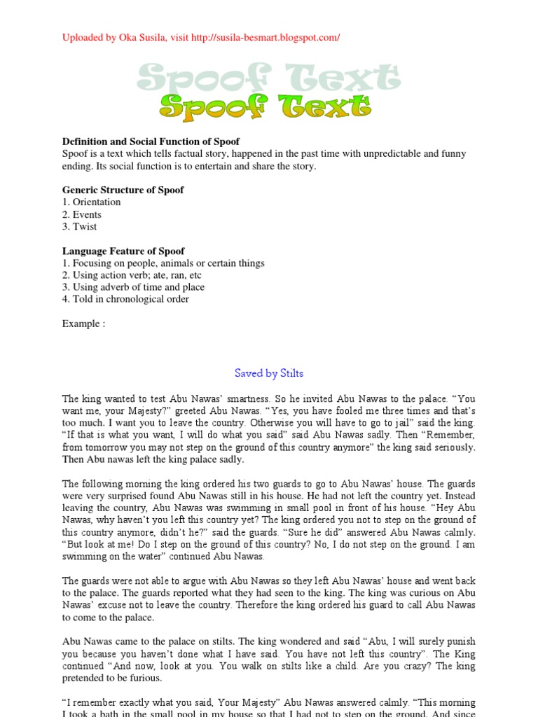 Spoof Text | PDF | Zoo