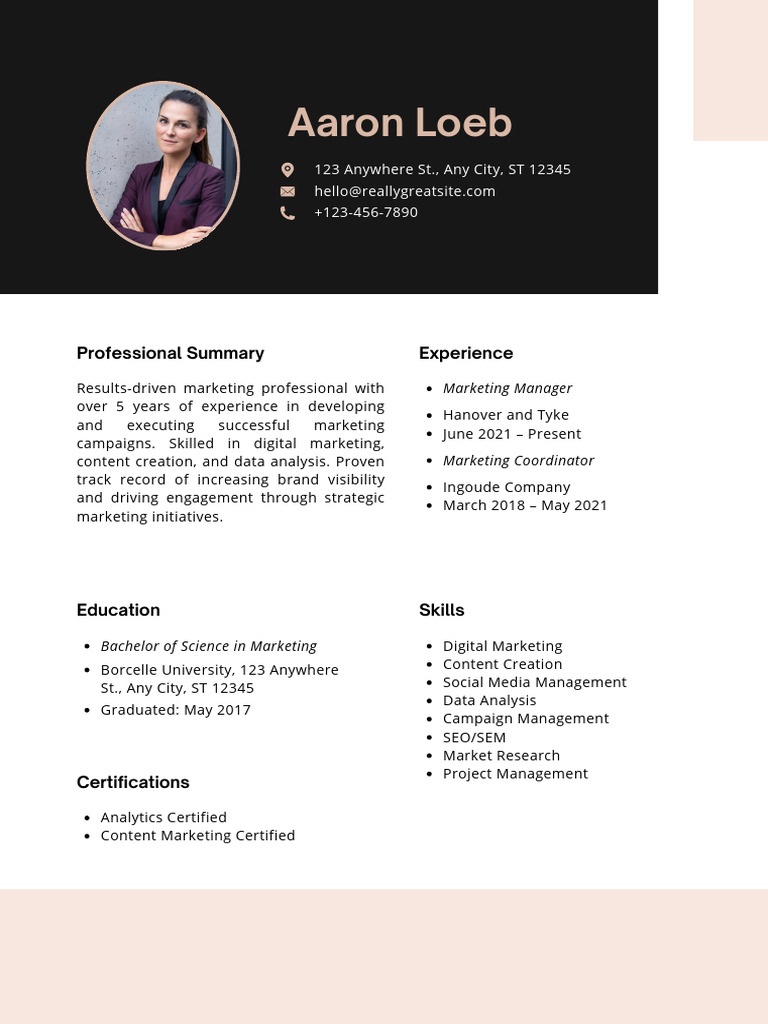 Brown & White Simple Resume CV | PDF