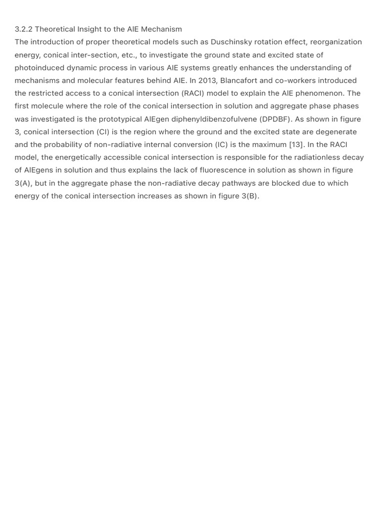 Theoretical Insights into AIE Mechanisms | PDF