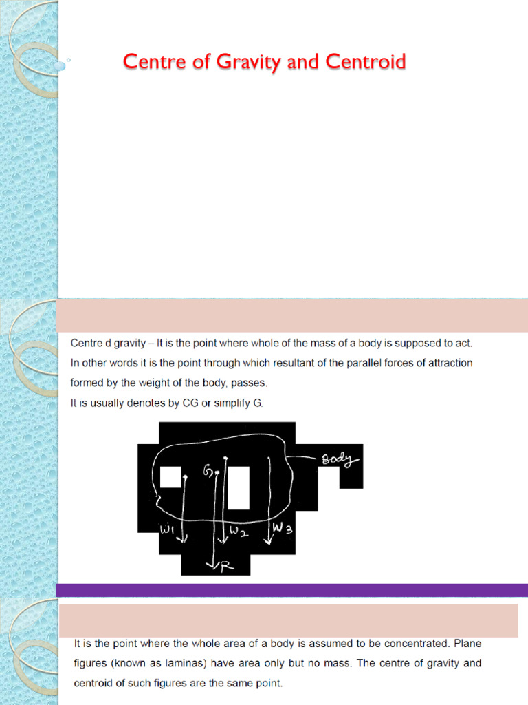 Centre of Gravity and Centroid | PDF | Quantity | Physics
