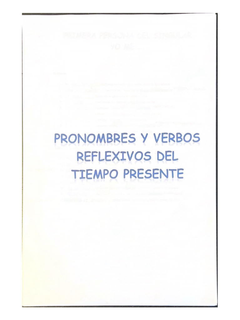 Pronombres y Verbos | PDF