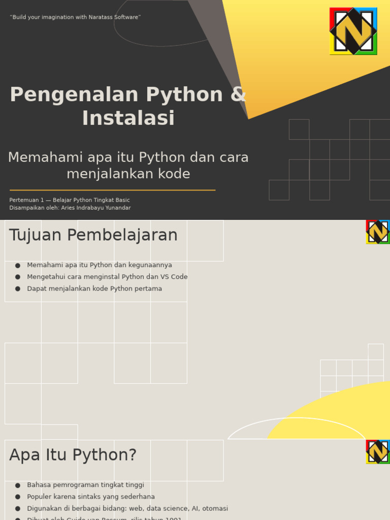 Pengenalan Python & Instalasi | PDF